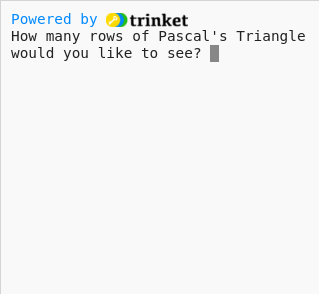 10.9 Pascal's Triangle