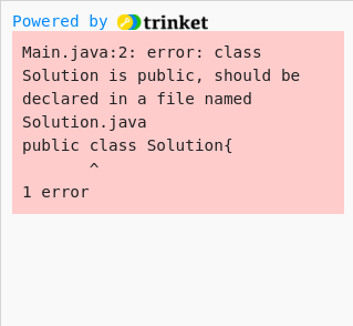 Your Java Trinket