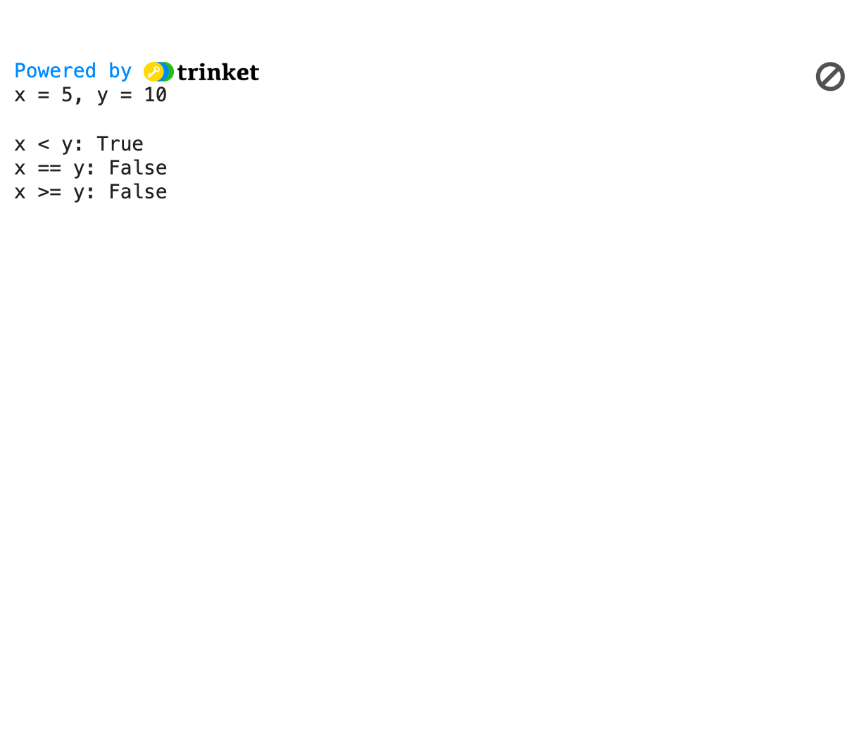 Boolean Comparison Example 8955