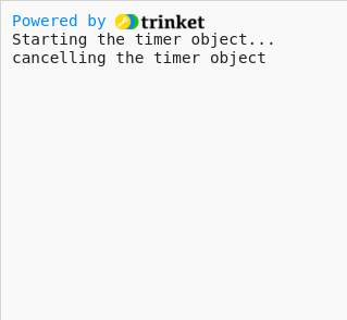 Threading Timer object
