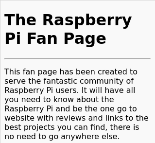 RPi Fan Page (HTML) Remix