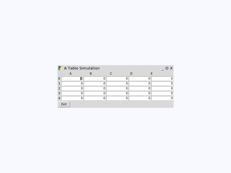 Table Simulation