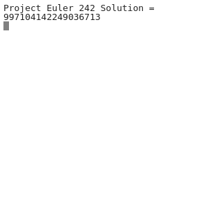 Project Euler 242