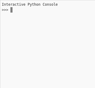 Your Interactive Python Console