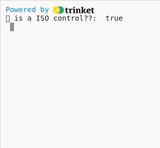 Java Character isISOControl()